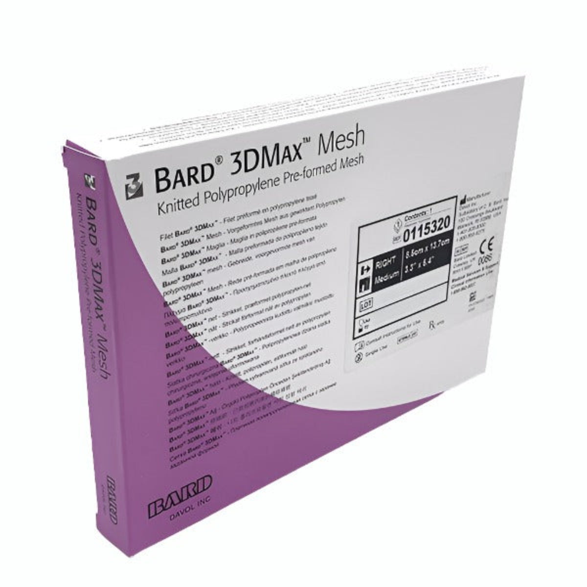 Bard Davol 3Dmax Mesh, Right, Medium - 3" X 5" – XS Supply