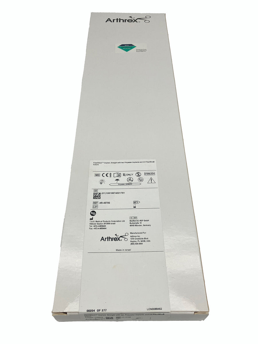 Arthrex Fiberstitch Implant, Straight, With 2 Polyester Implants – XS ...