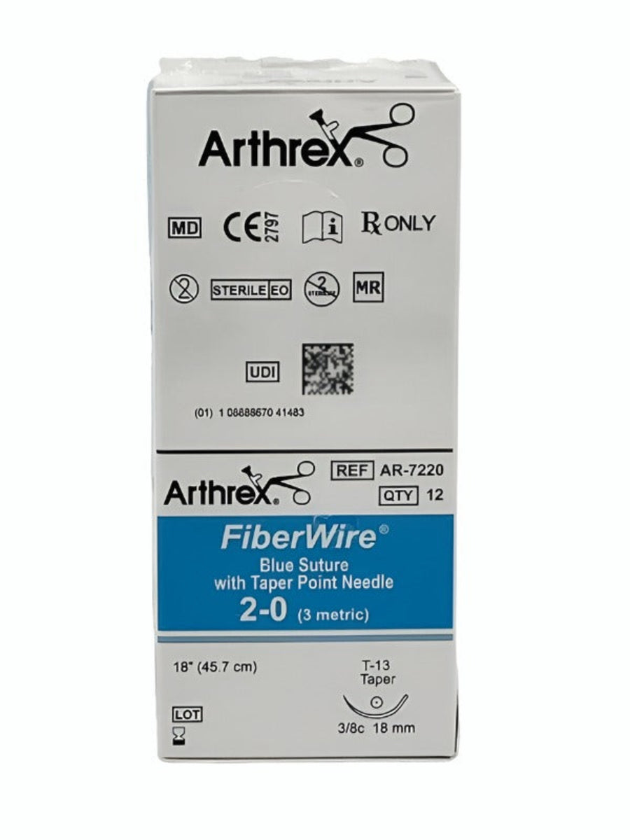 Arthrex AR-7220 2-0 Fiberwire Braided Polyblend Blue Suture 18" – XS Supply