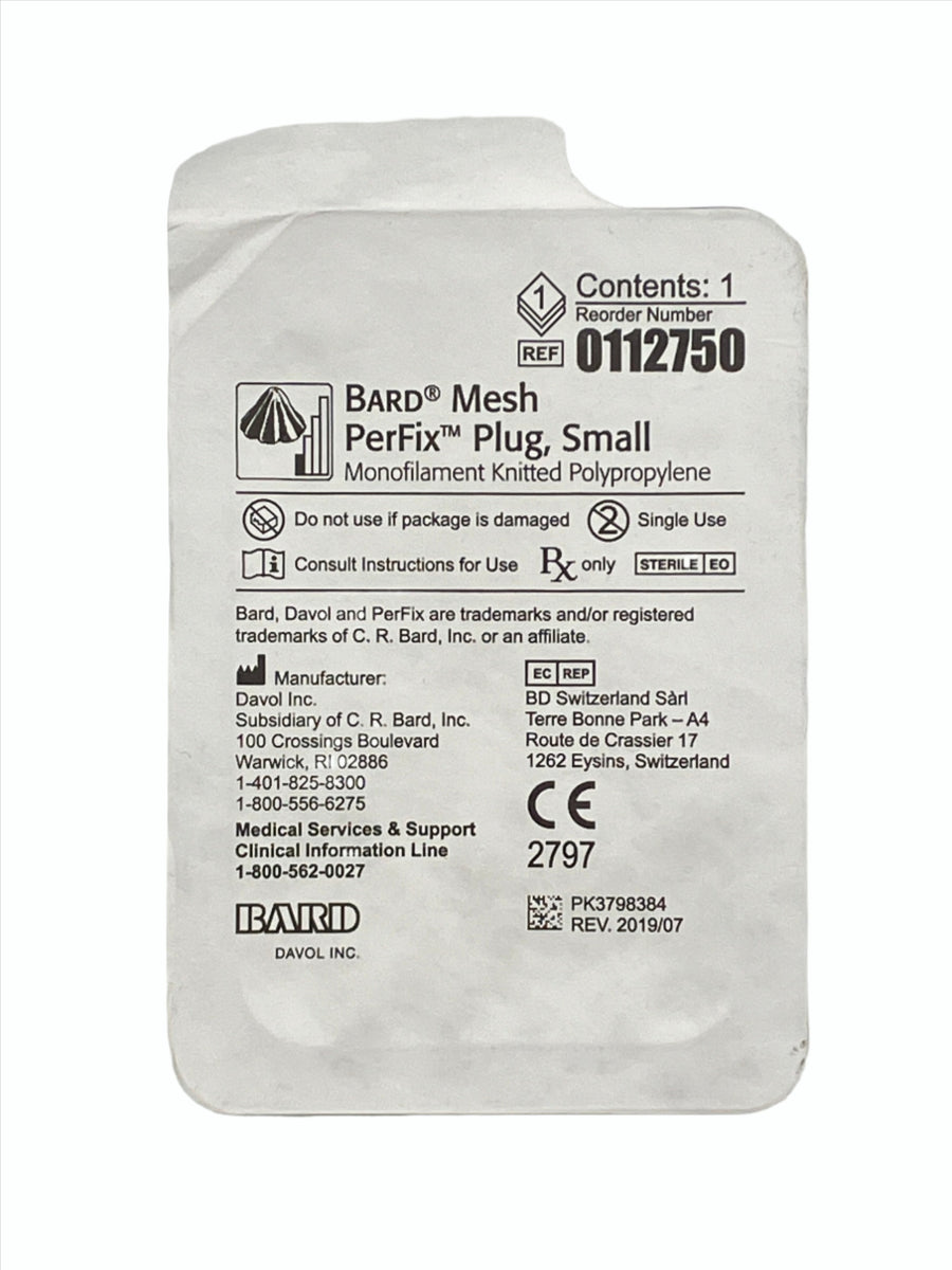 Bard 0112750 Mesh Perfix Plug, Small - 1" X 1.35" | XS Supply