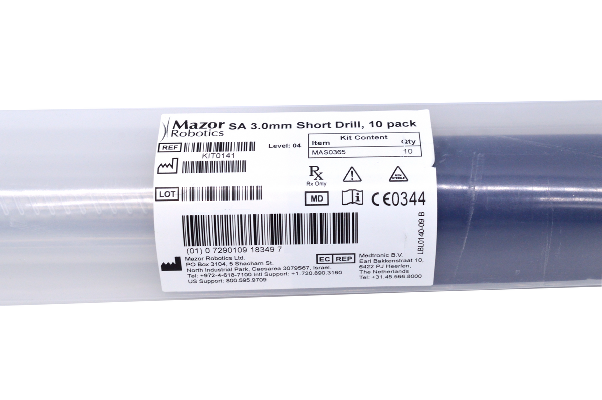 KIT0141 ∙ Medtronic Mazor Robotics SA 3.0 mm Short Drill Kit, 10 Pack ...